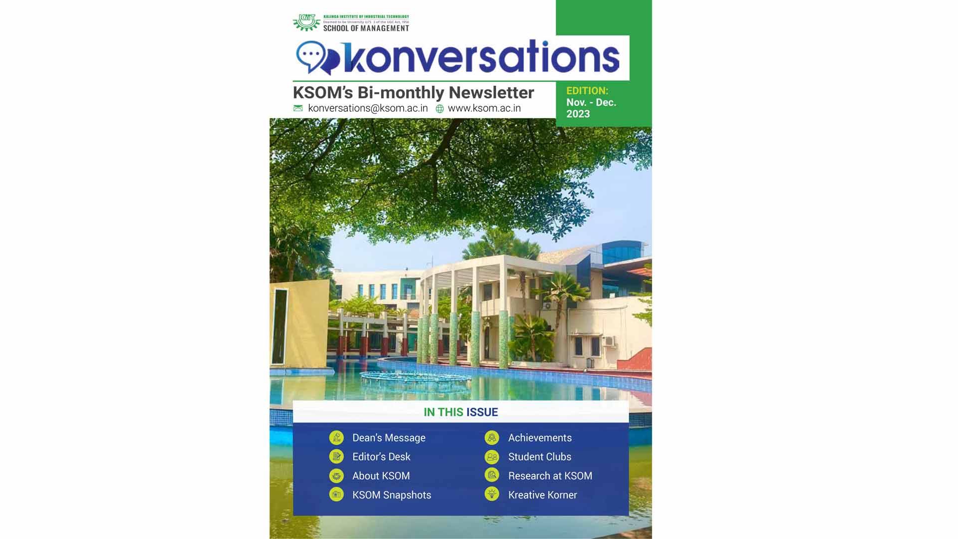 KONVERSATIONS – KSOM’s Bi Monthly Newsletter: November-December 2023 - KSOM